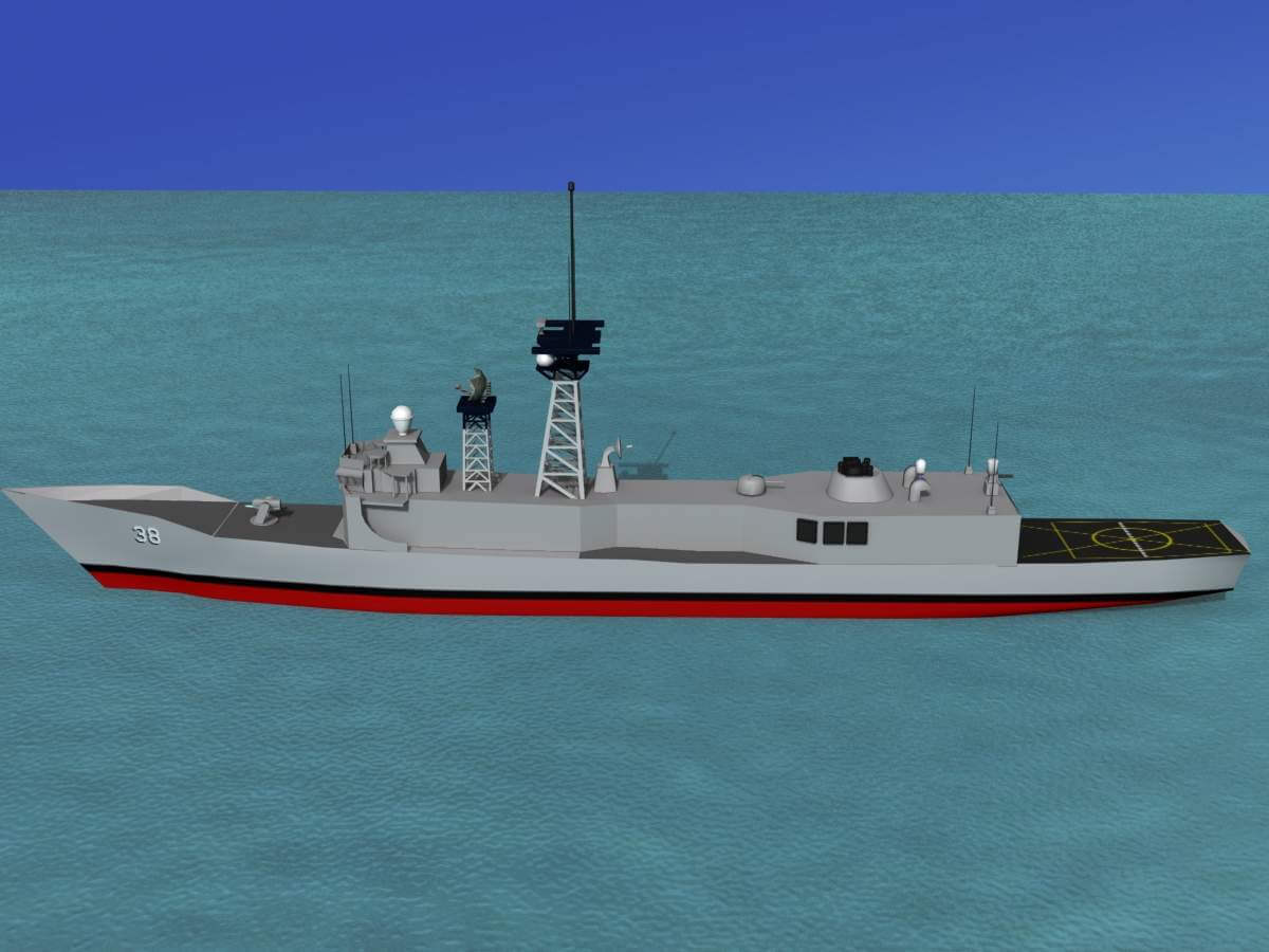 Perry Class FFG38 USS Curts - 3D Model by Dreamscape Studios