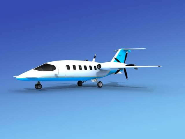Piaggio Avanti P180 V08 - 3D Model by Dreamscape Studios