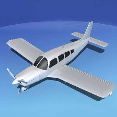 Piper Cherokee Six 260 Bare Metal - 3D Model by Dreamscape Studios