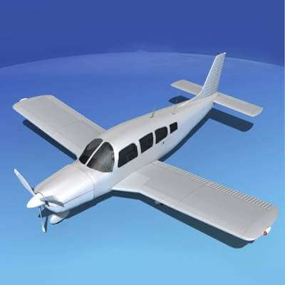 Piper Cherokee Six 300 Bare Metal - 3D Model by Dreamscape Studios