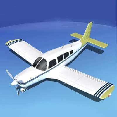 Piper Cherokee Six 300 V08 - 3D Model by Dreamscape Studios