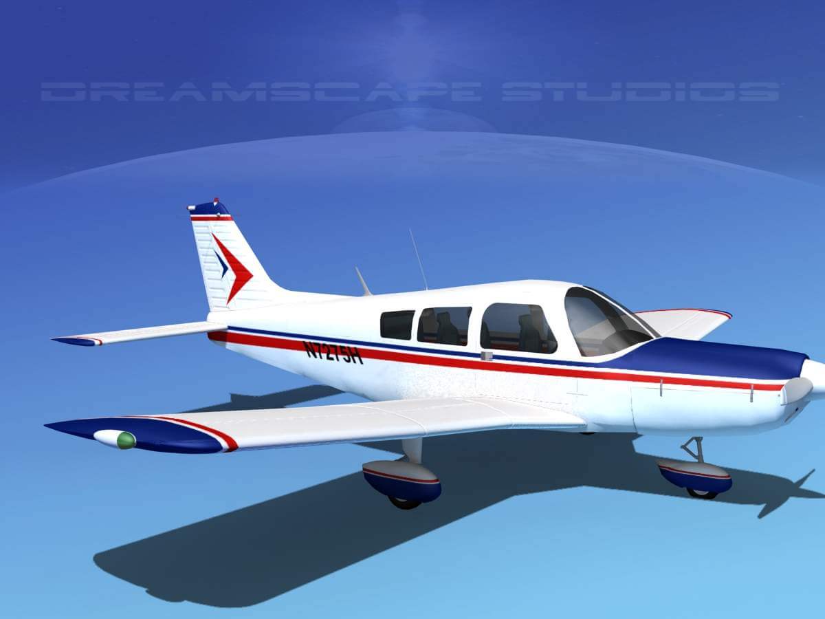 Piper PA-28-235 Cherokee V12 3D Model by Dreamscape Studios