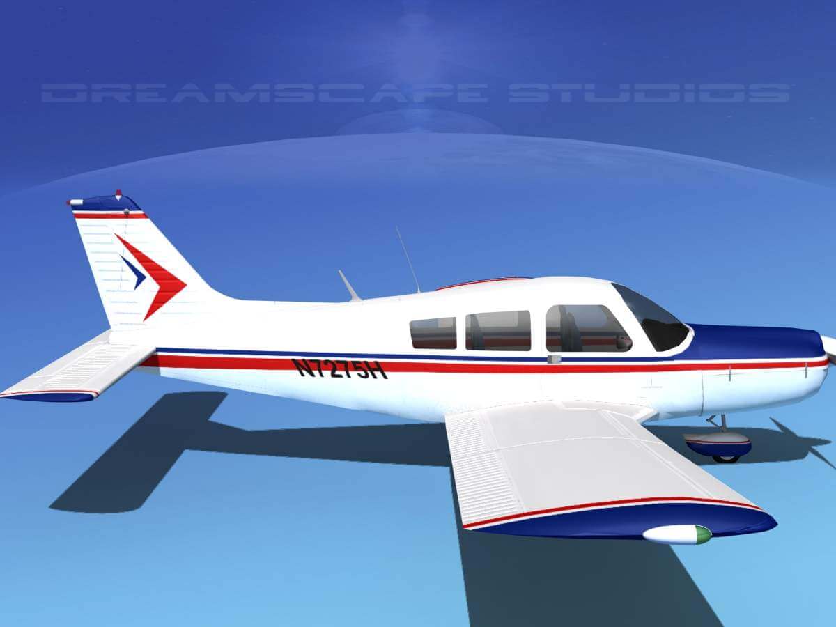 Piper PA-28-235 Cherokee V12 3D Model by Dreamscape Studios