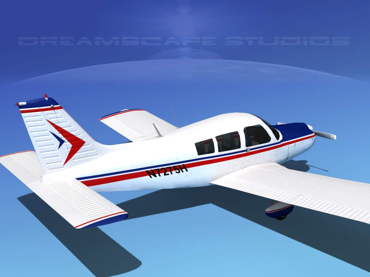 Piper PA-28-235 Cherokee V12 3D Model by Dreamscape Studios
