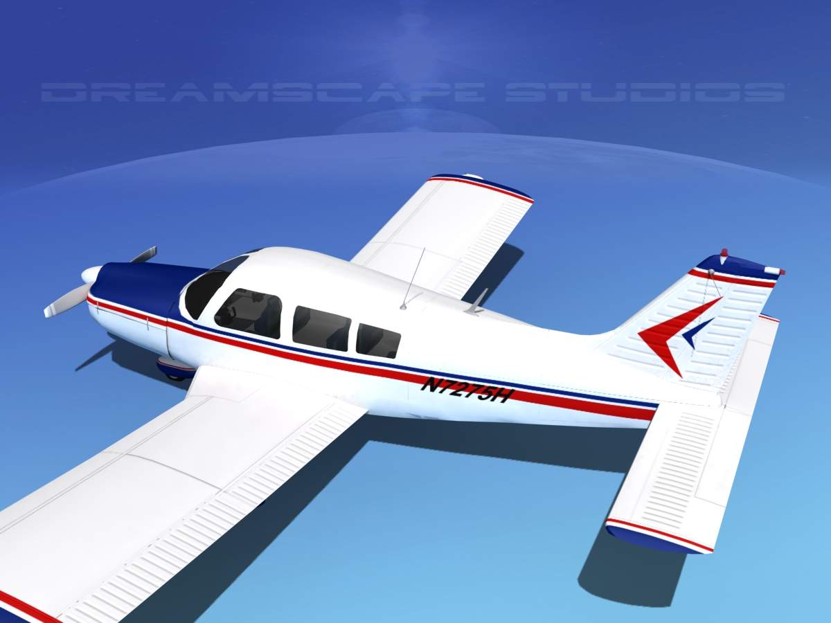 Piper PA-28-235 Cherokee V12 3D Model by Dreamscape Studios