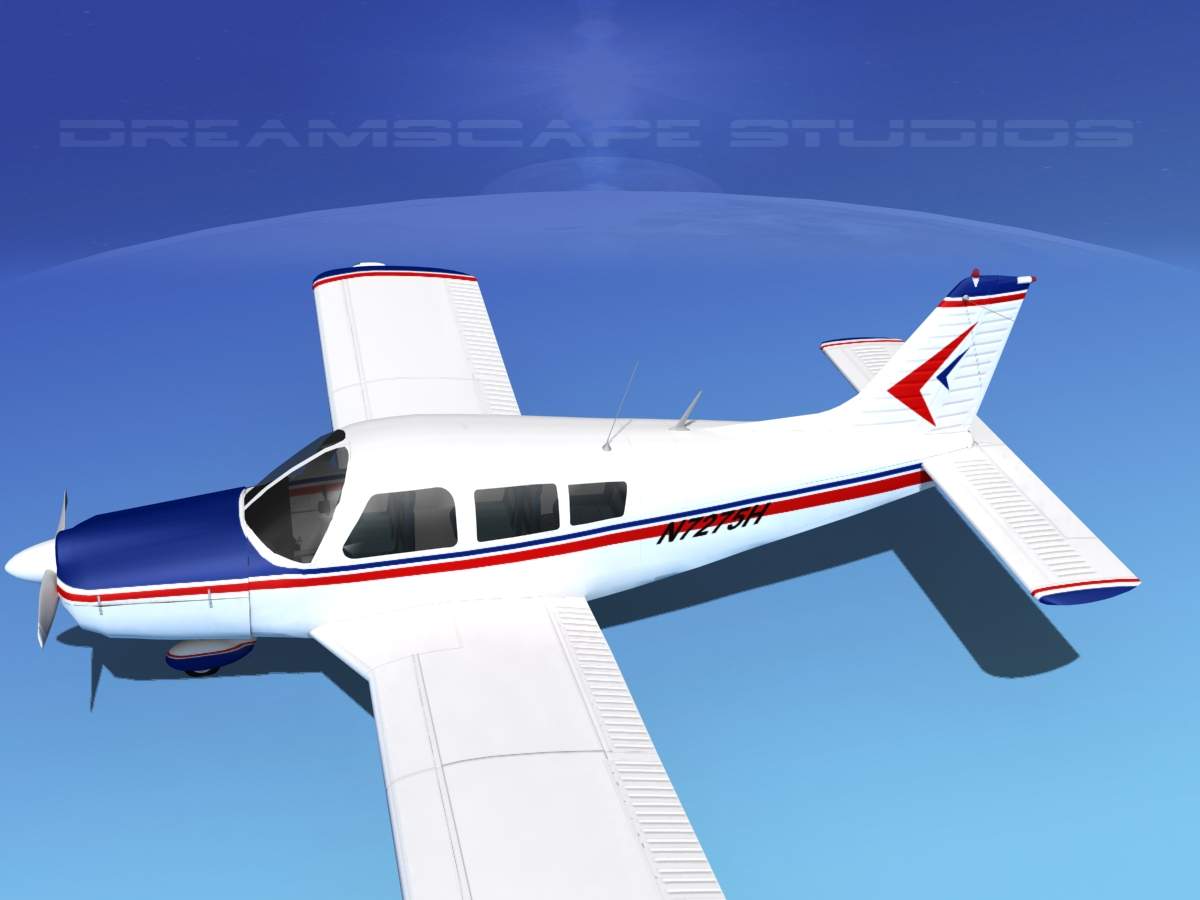 Piper PA-28-235 Cherokee V12 3D Model by Dreamscape Studios