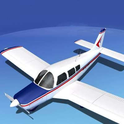 Piper PA-28-235 Cherokee V12 3D Model by Dreamscape Studios
