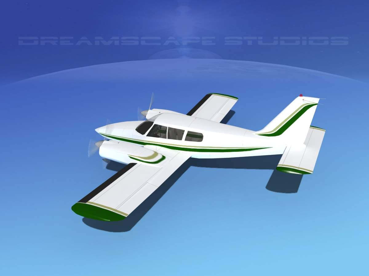 Piper PA-34 Seneca V03 3D Model by Dreamscape Studios