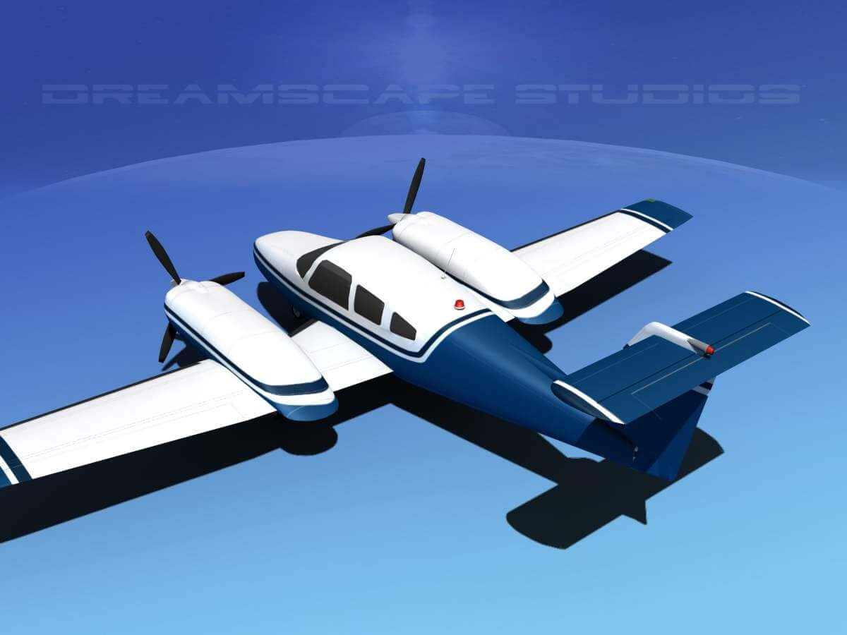 Piper PA-44-180T Turbo Seminole V01 3D Model by Dreamscape Studios