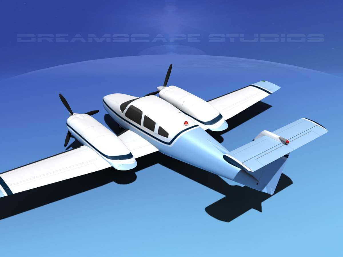 Piper PA-44-180T Turbo Seminole V02 3D Model by Dreamscape Studios