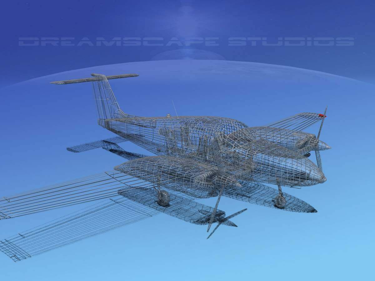 Piper PA-44-180T Turbo Seminole V02 3D Model by Dreamscape Studios