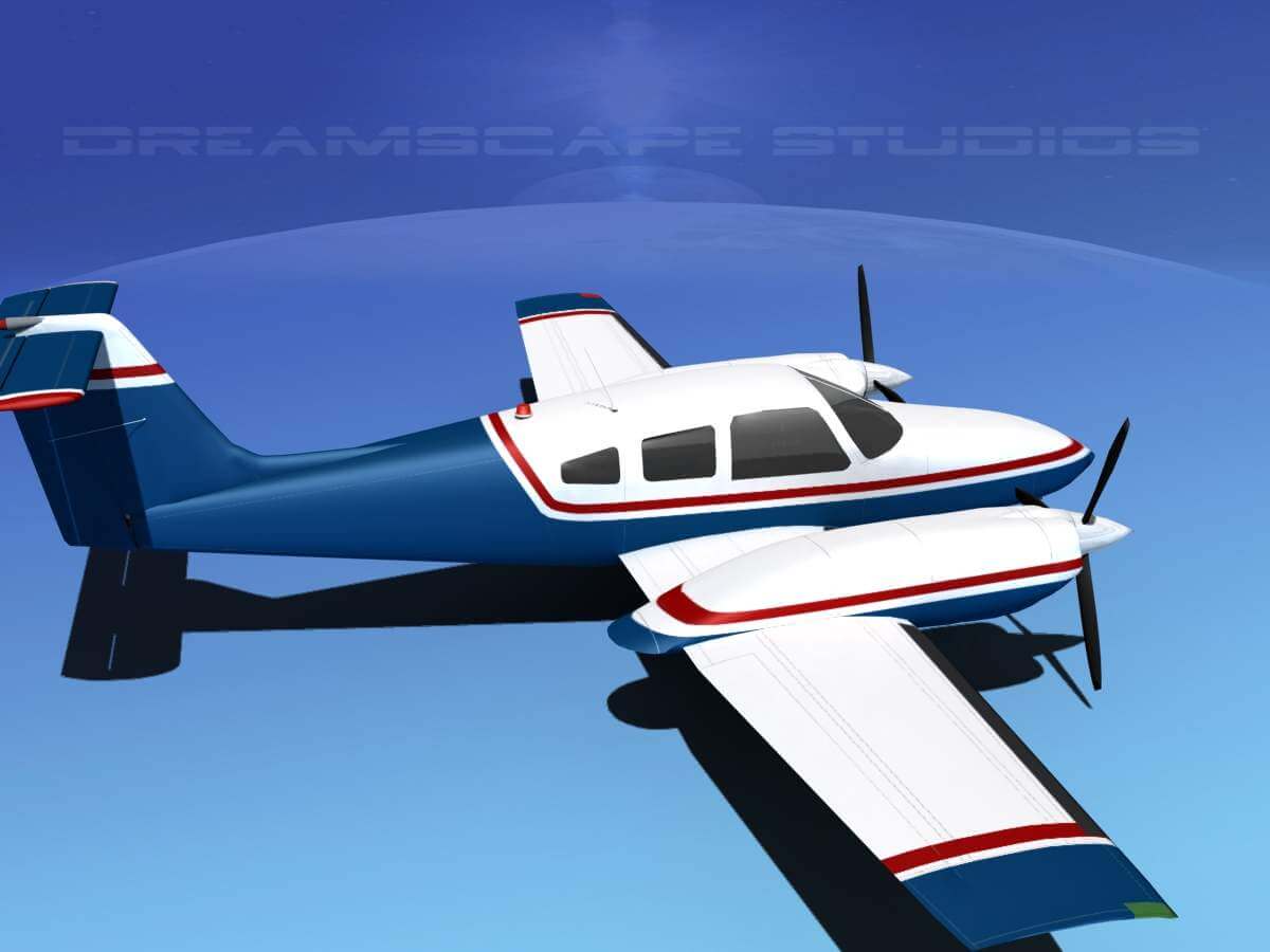 Piper PA-44-180T Turbo Seminole V04 3D Model by Dreamscape Studios