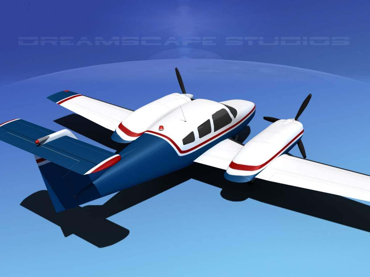 Piper PA-44-180T Turbo Seminole V04 3D Model by Dreamscape Studios