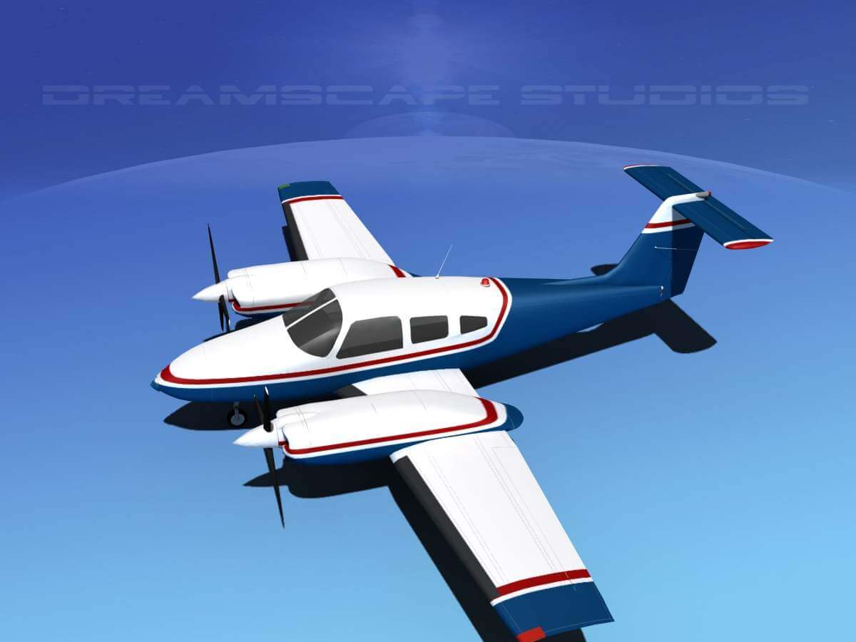 Piper PA-44-180T Turbo Seminole V04 3D Model by Dreamscape Studios