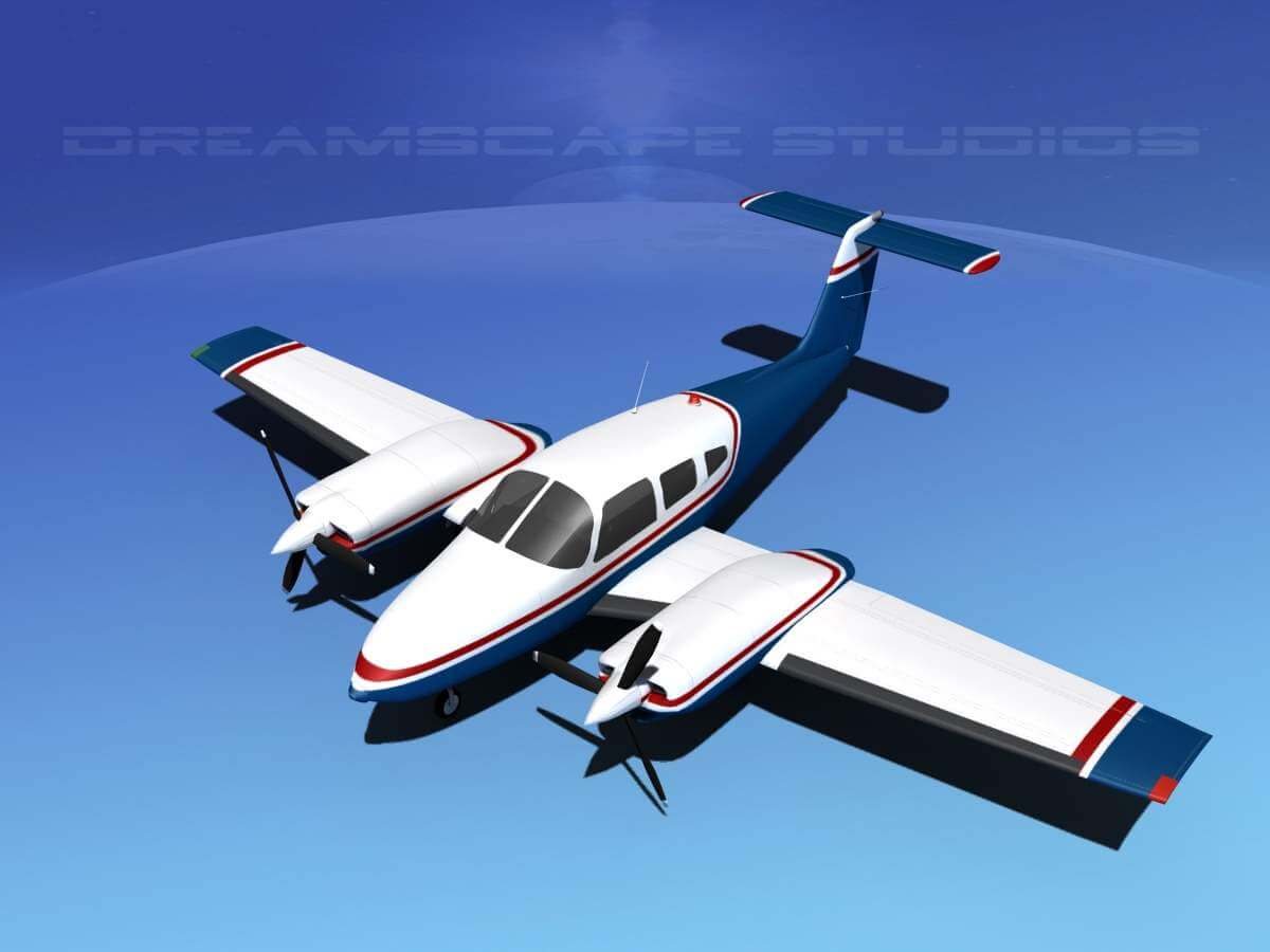 Piper PA-44-180T Turbo Seminole V04 3D Model by Dreamscape Studios