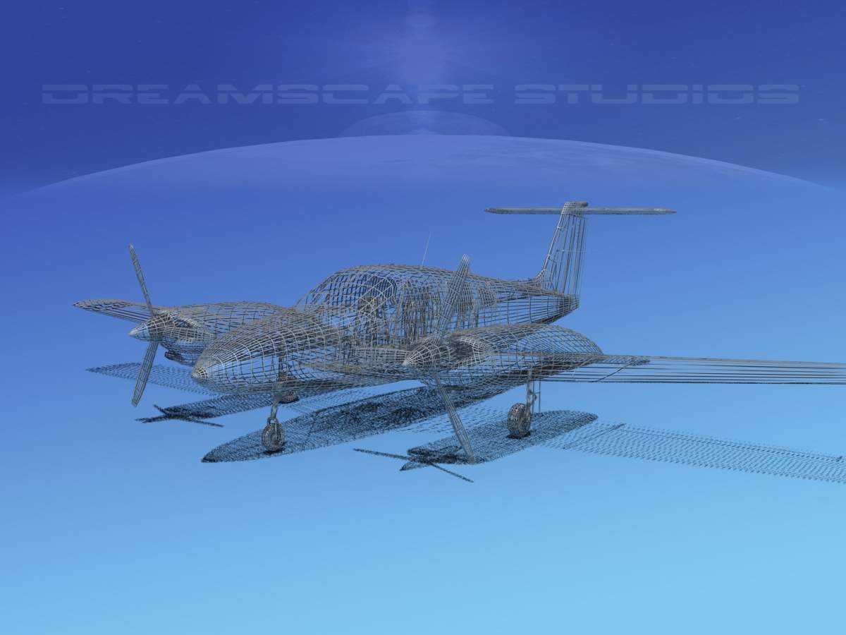 Piper PA-44-180T Turbo Seminole V05 3D Model by Dreamscape Studios