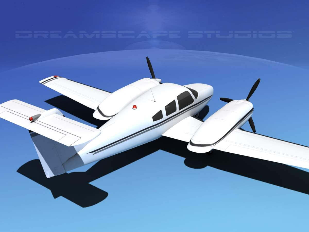 Piper PA-44-180T Turbo Seminole V12 3D Model by Dreamscape Studios