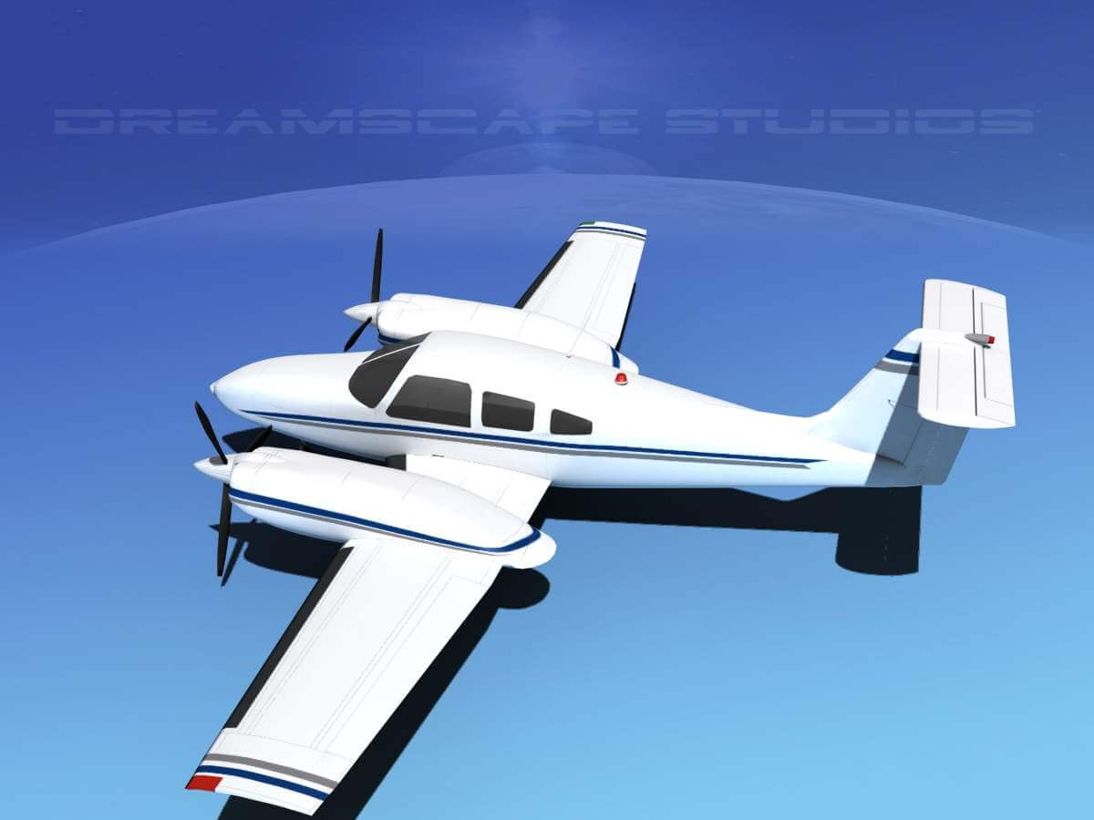 Piper PA-44-180T Turbo Seminole V13 3D Model by Dreamscape Studios