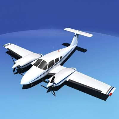 Piper PA-44-180T Turbo Seminole V13 3D Model by Dreamscape Studios