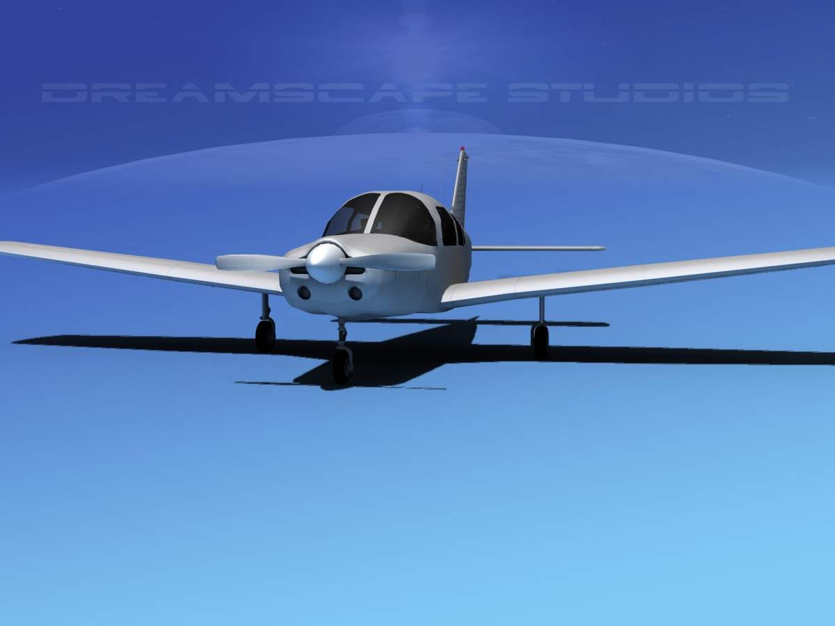 Piper Warrior II Bare Metal - 3D Model by Dreamscape Studios
