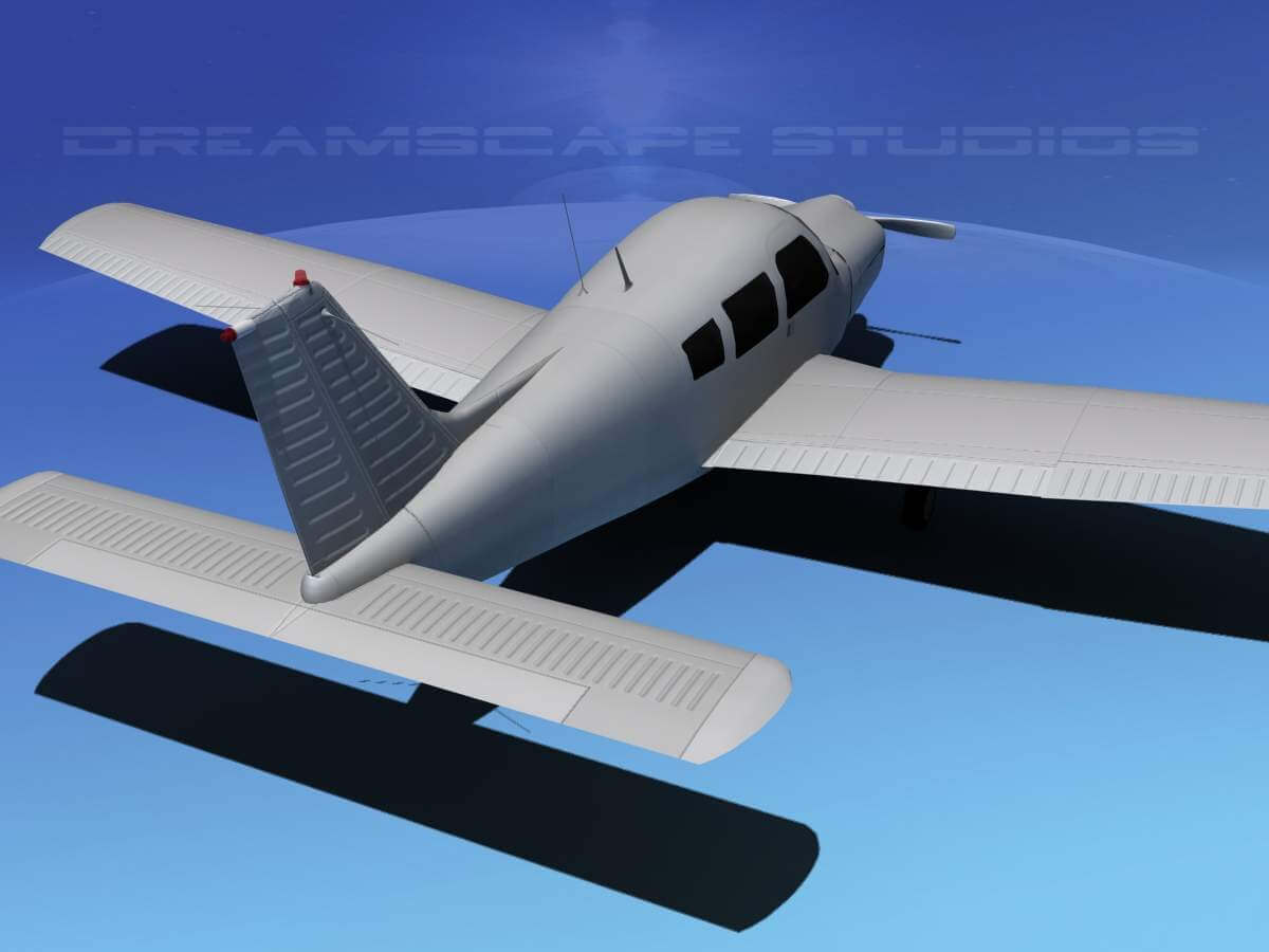 Piper Warrior II Bare Metal - 3D Model by Dreamscape Studios