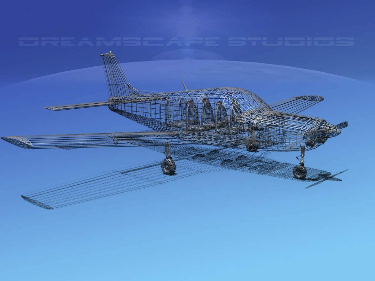 Piper Warrior II Bare Metal - 3D Model by Dreamscape Studios