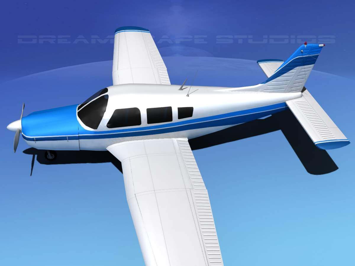 Piper Warrior II V06 - 3D Model by Dreamscape Studios
