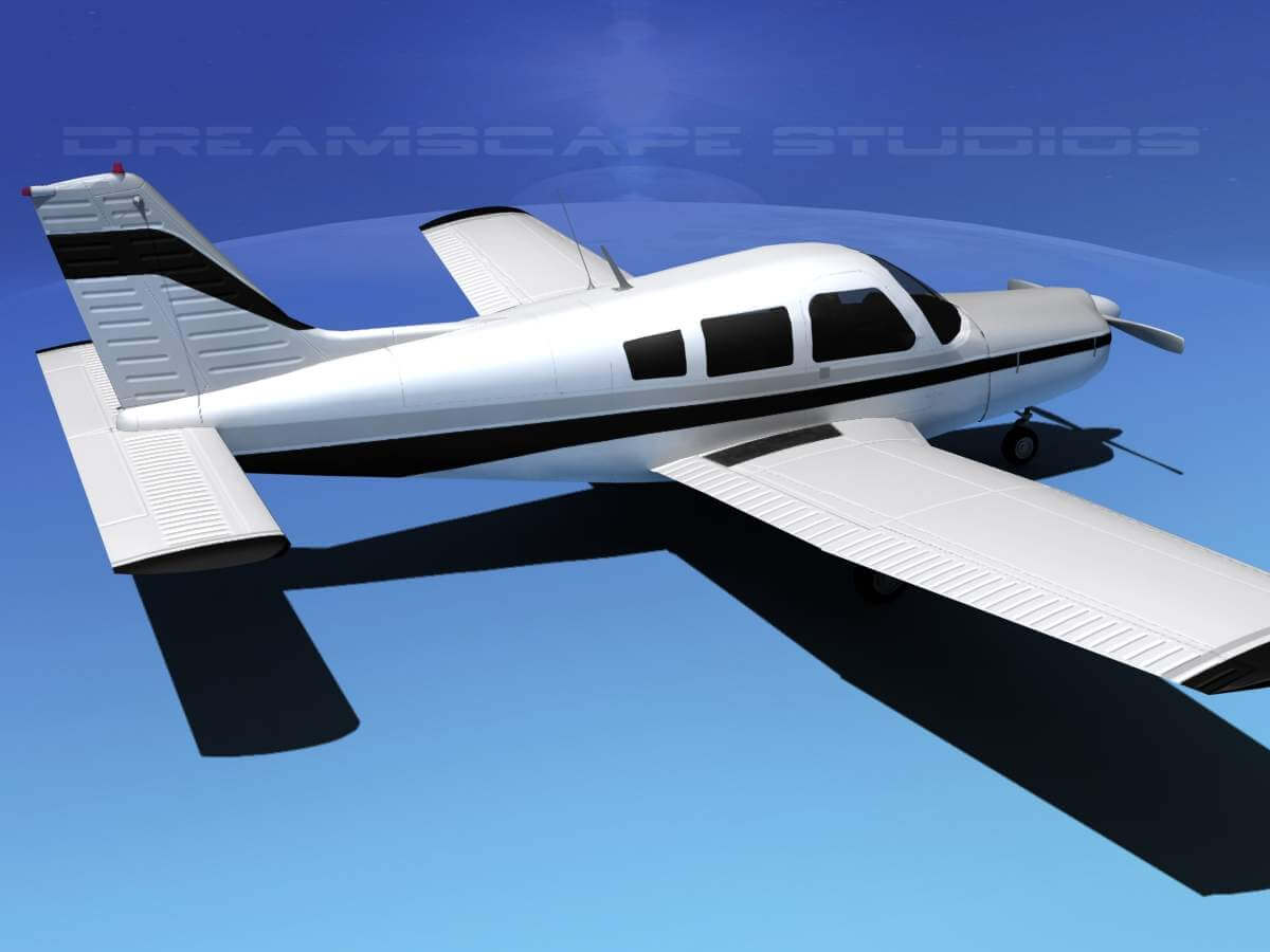 Piper Warrior II V09 - 3D Model by Dreamscape Studios