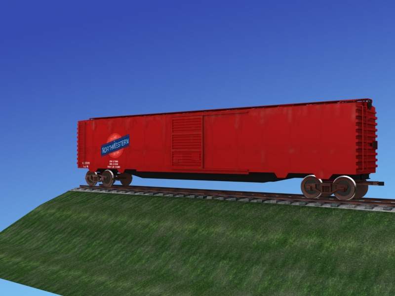 Railroad Box Car - 3D Model by Dreamscape Studios