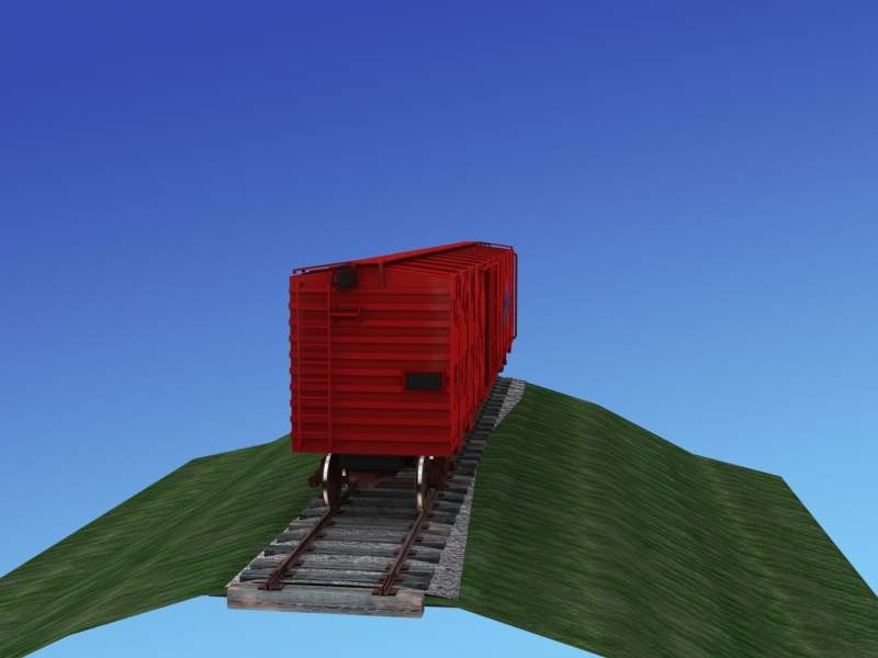 Railroad Box Car - 3D Model by Dreamscape Studios