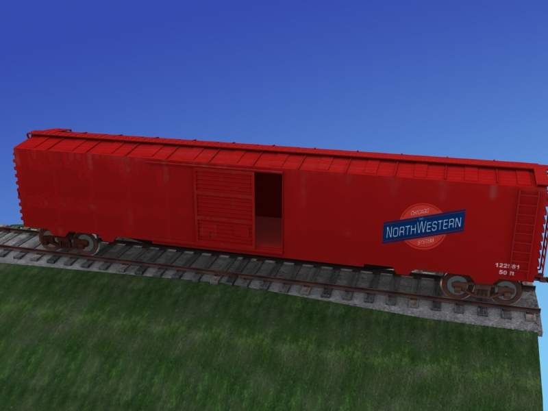 Railroad Box Car - 3D Model by Dreamscape Studios