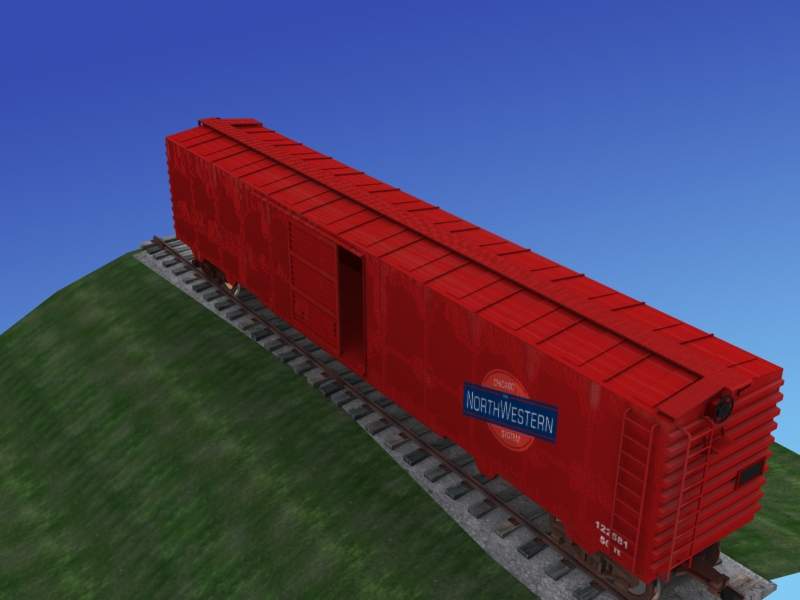 Railroad Box Car - 3D Model by Dreamscape Studios