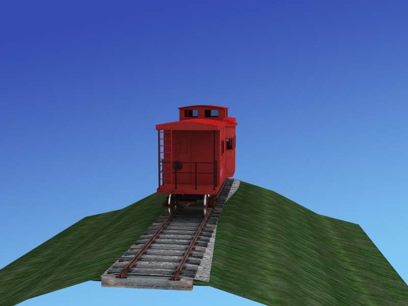 Railroad Caboose - 3D Model by Dreamscape Studios