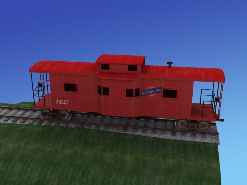 Railroad Caboose - 3D Model by Dreamscape Studios