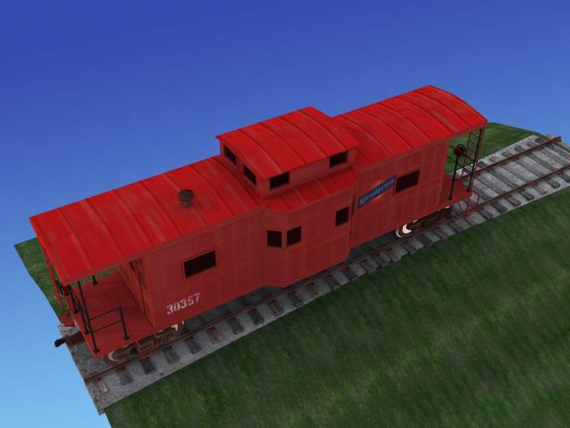 Railroad Caboose - 3D Model by Dreamscape Studios