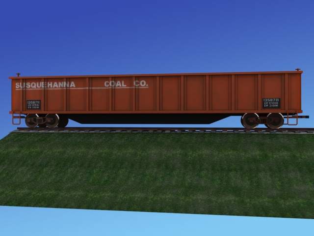 Railroad Coal Car - 3D Model by Dreamscape Studios