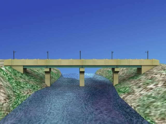 Railroad Concrete Bridge - 3D Model by Dreamscape Studios