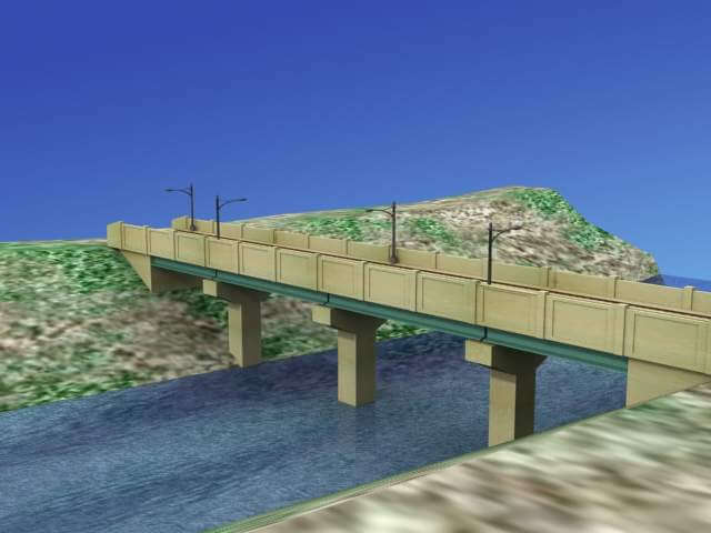 Railroad Concrete Bridge - 3D Model by Dreamscape Studios