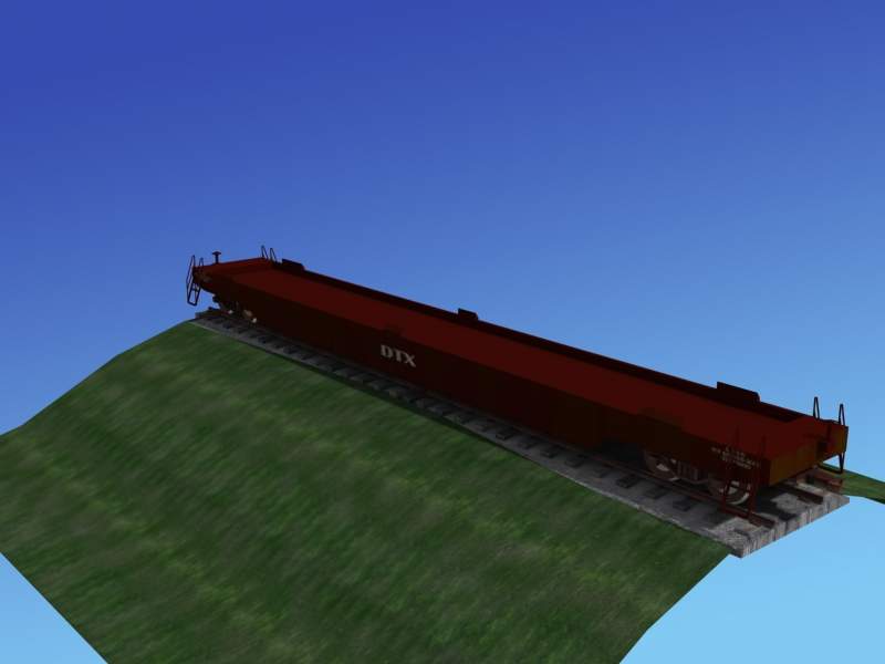 Railroad Piggyback Car - 3D Model by Dreamscape Studios