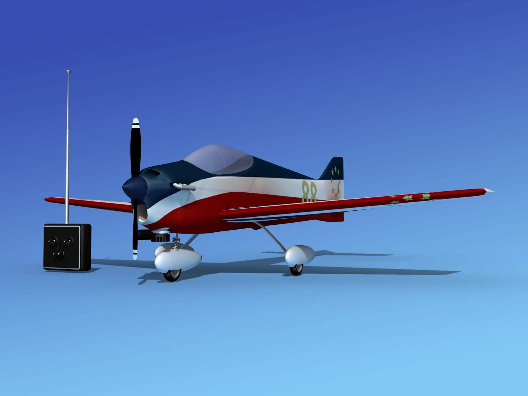 RC Airplane and Control - 3D Model by Dreamscape Studios