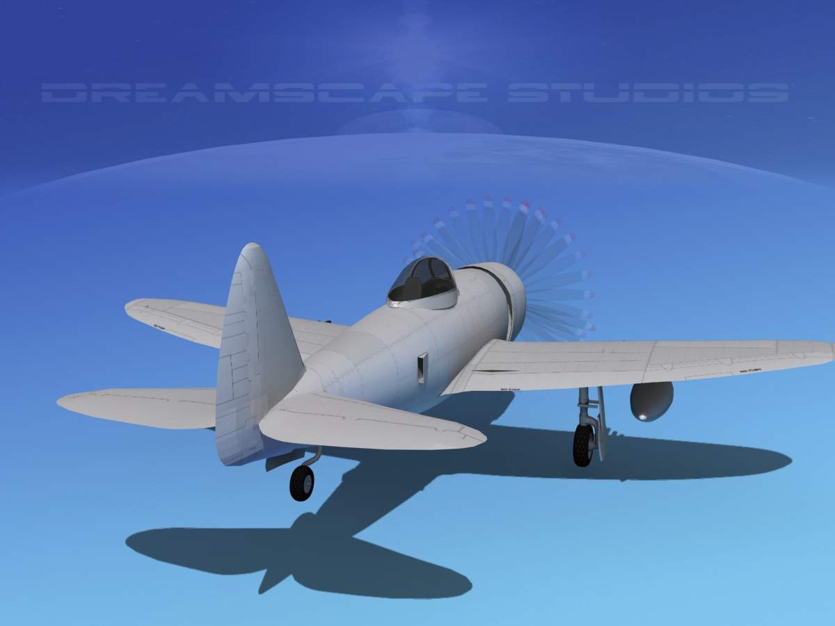 Republic P-47D Thunderbolt V16 3D Model by Dreamscape Studios