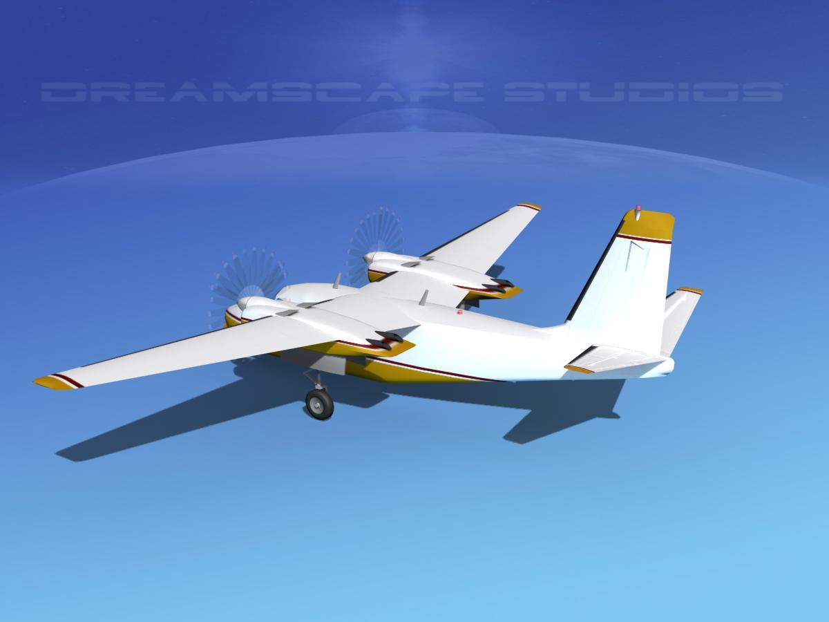 Rockwell Aero Commander 500 V02 - 3D Model by Dreamscape Studios