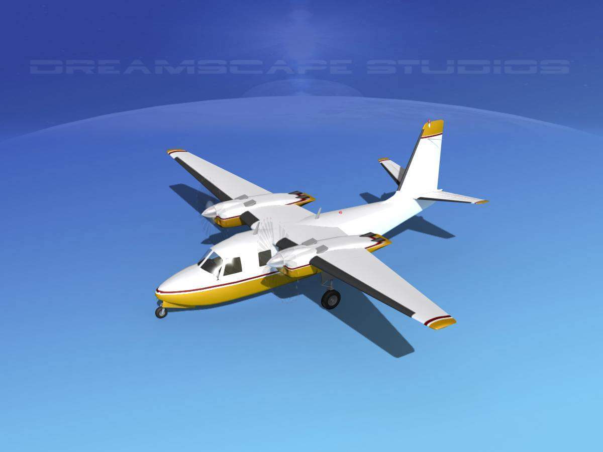 Rockwell Aero Commander 500 V02 - 3D Model by Dreamscape Studios