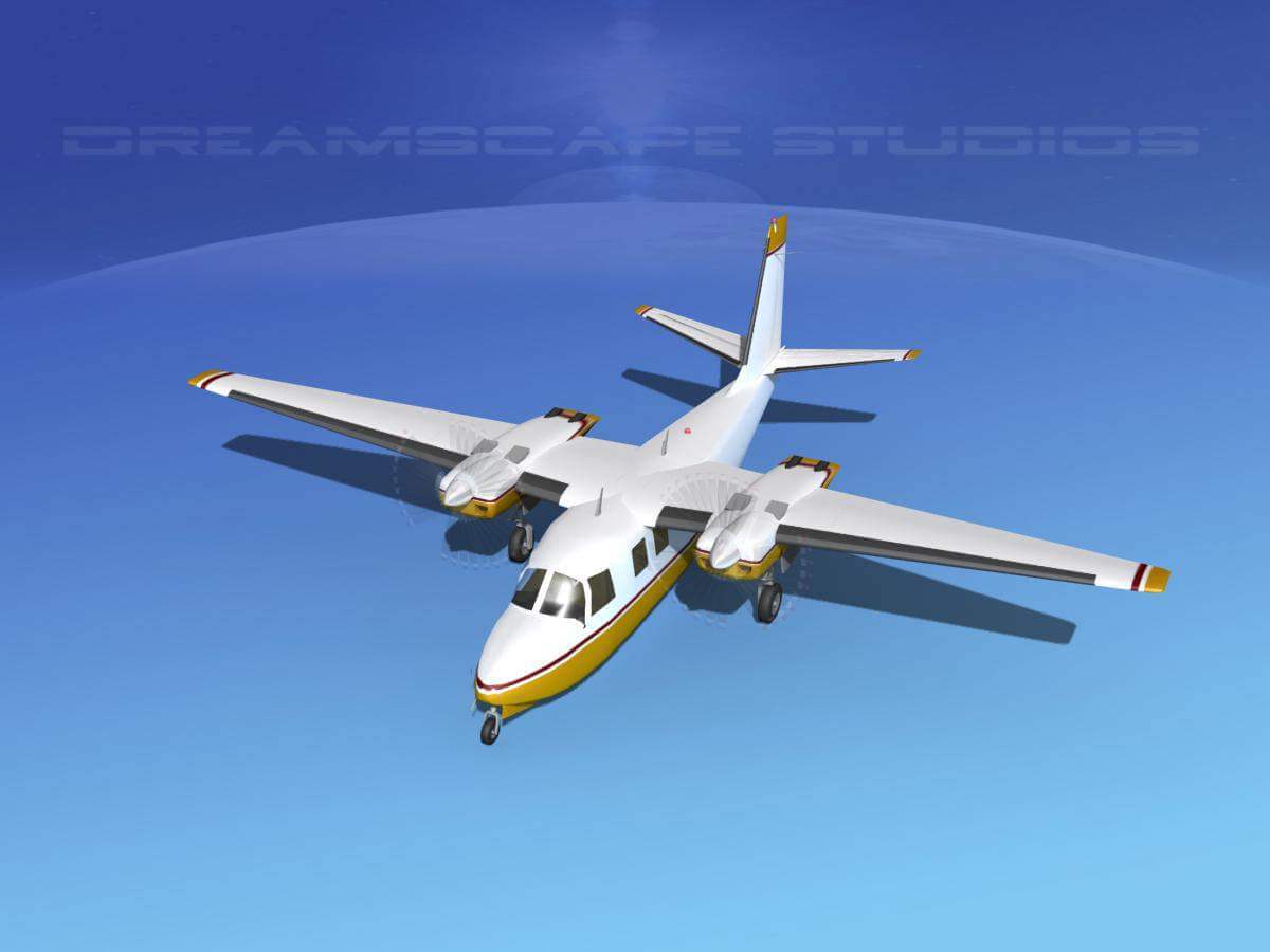 Rockwell Aero Commander 500 V02 - 3D Model by Dreamscape Studios