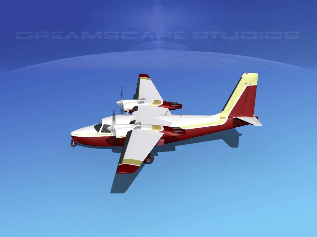 Rockwell Aero Commander 500 V05 - 3D Model by Dreamscape Studios