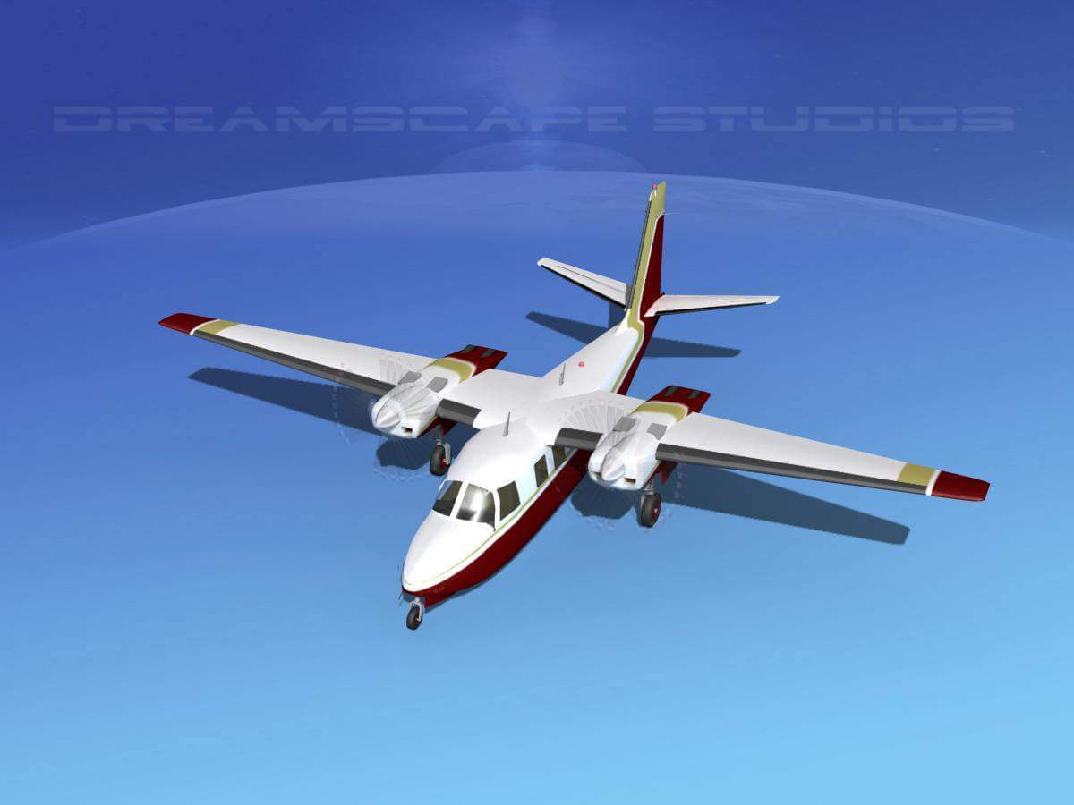 Rockwell Aero Commander 500 V05 - 3D Model by Dreamscape Studios