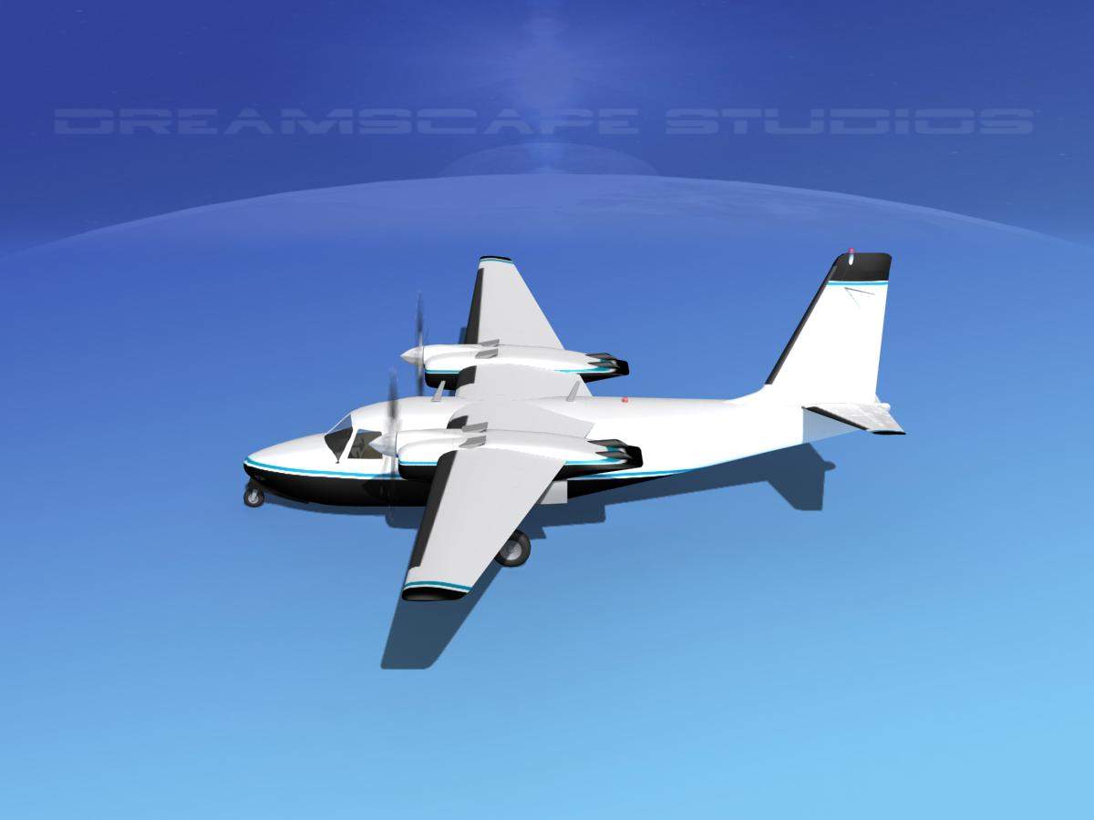 Rockwell Aero Commander 500 V06 - 3D Model by Dreamscape Studios