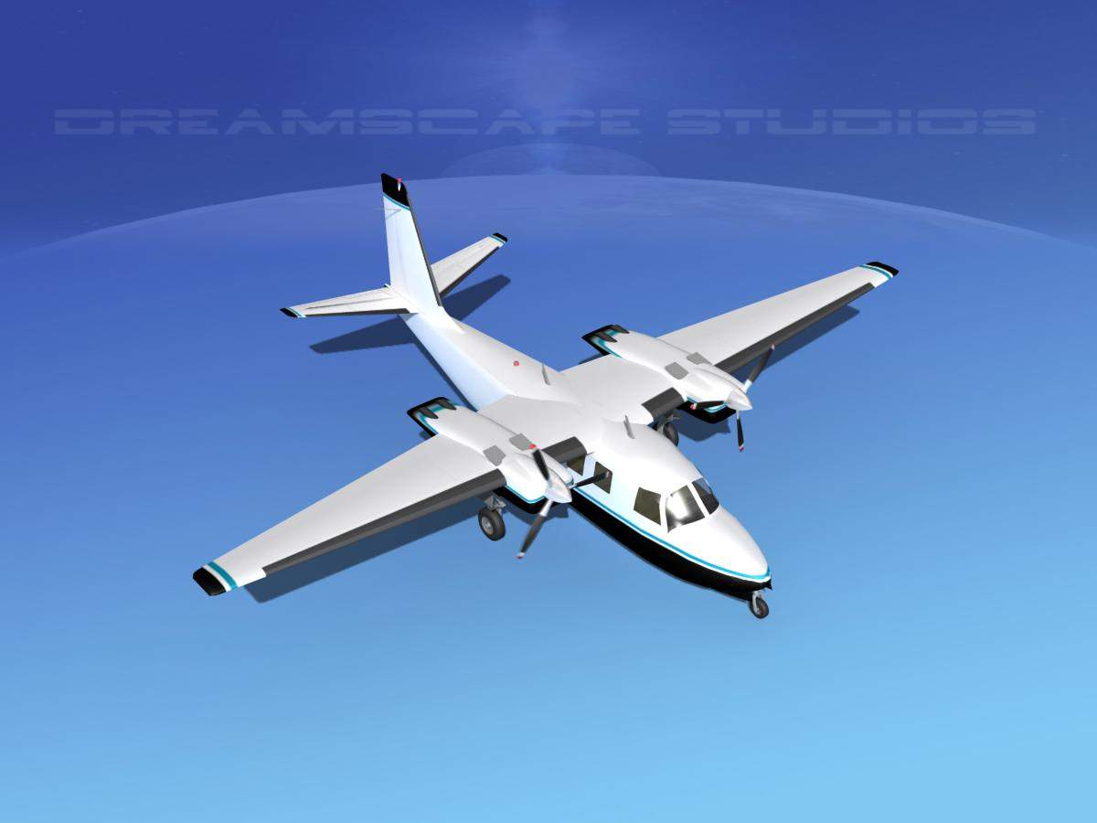 Rockwell Aero Commander 500 V06 - 3D Model by Dreamscape Studios