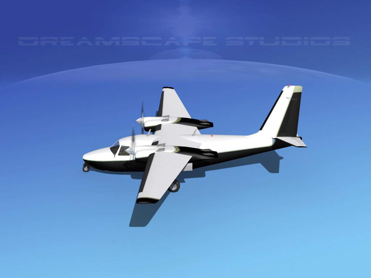 Rockwell Aero Commander 500 V07 - 3D Model by Dreamscape Studios