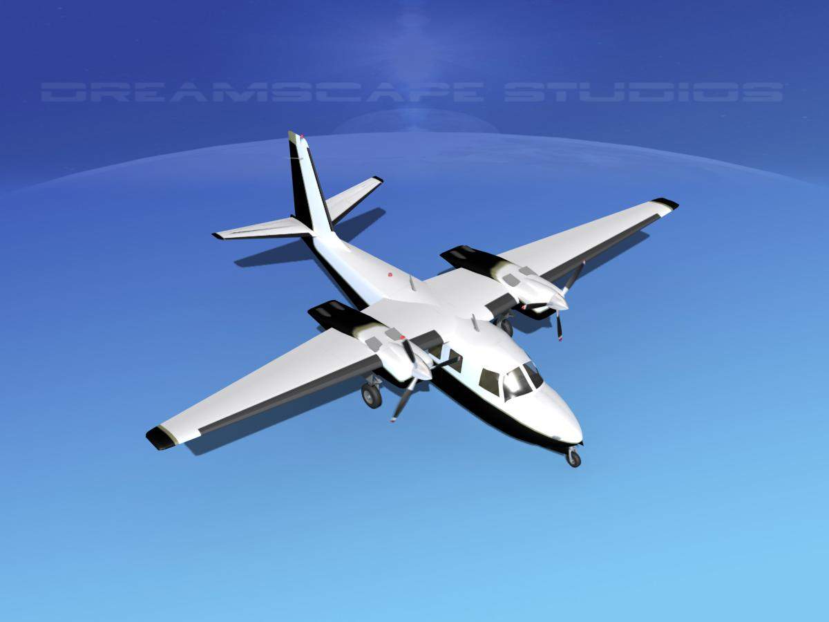 Rockwell Aero Commander 500 V07 - 3D Model by Dreamscape Studios